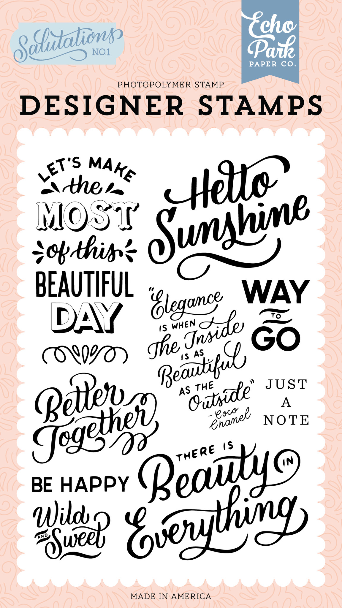 Salutations No. 1: Hello Sunshine Stamp Set - Echo Park Paper Co