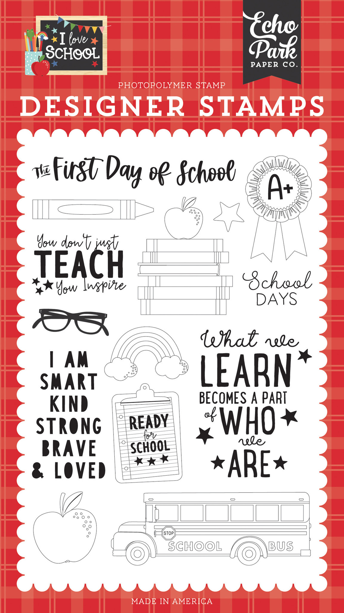 I Love School: First Day of School Stamp Set - Echo Park Paper Co