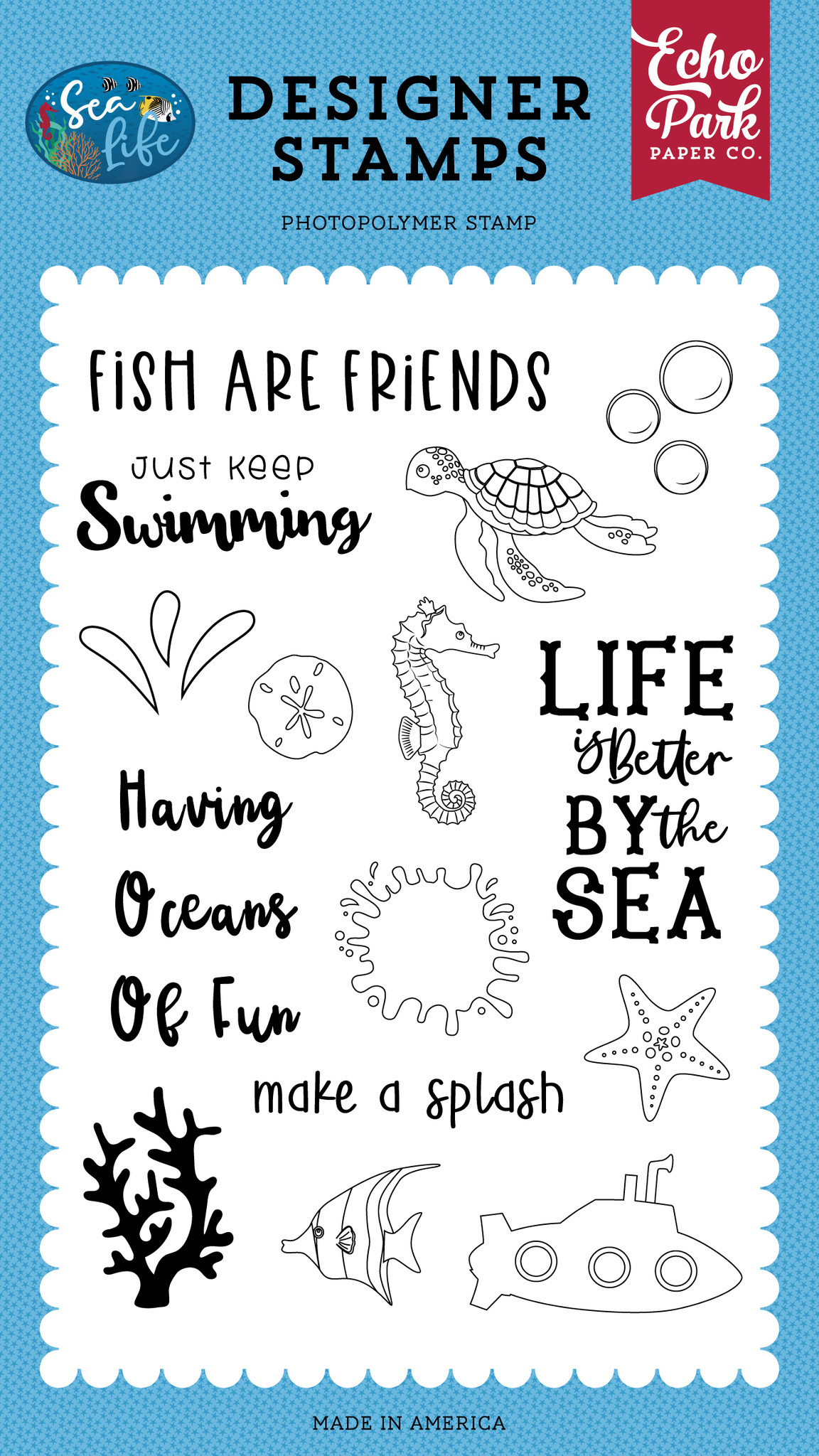 Sea Life: Oceans of Fun Stamp Set - Echo Park Paper Co