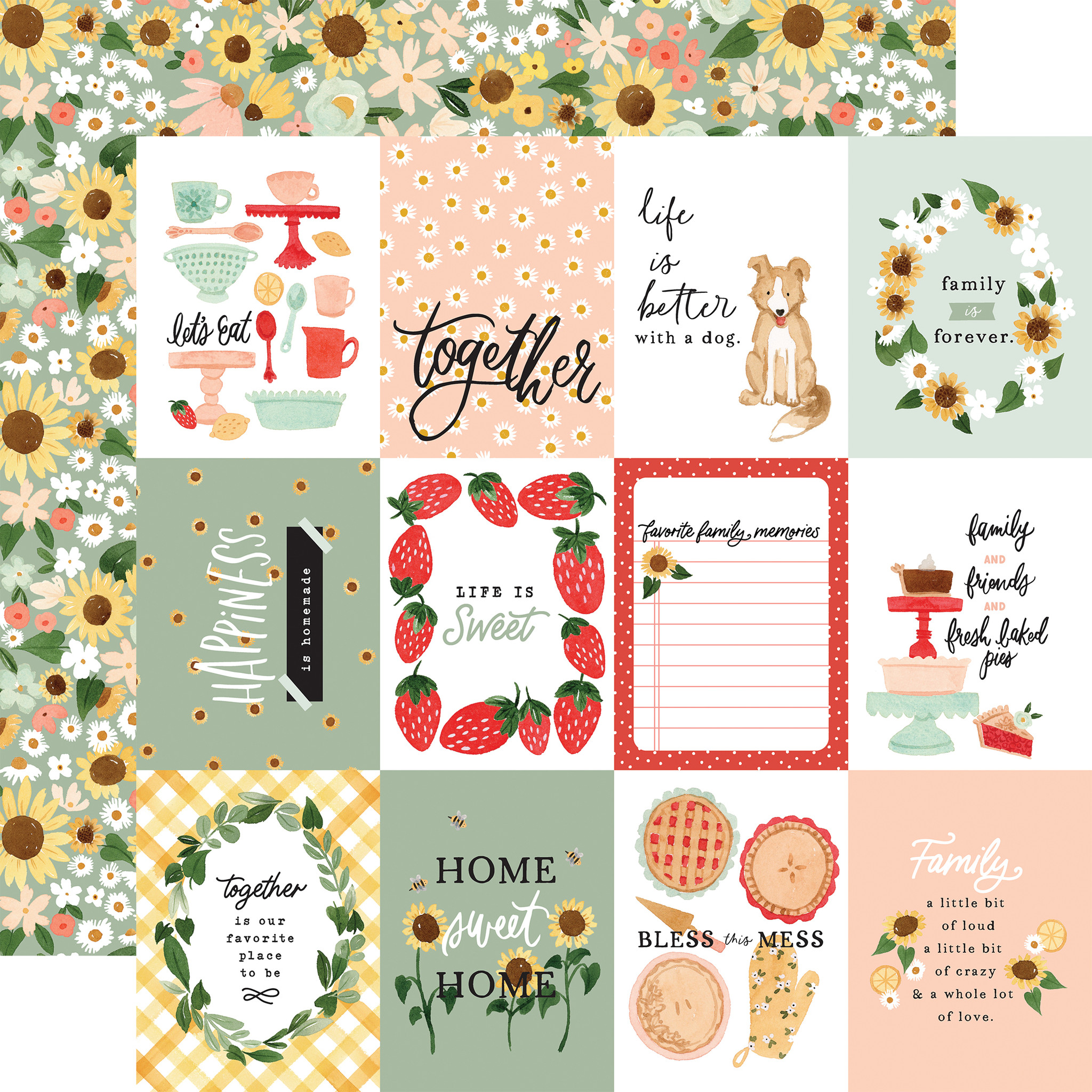 Homemade: 3x4 Journaling Cards 12x12 Patterned Paper - Echo Park Paper Co