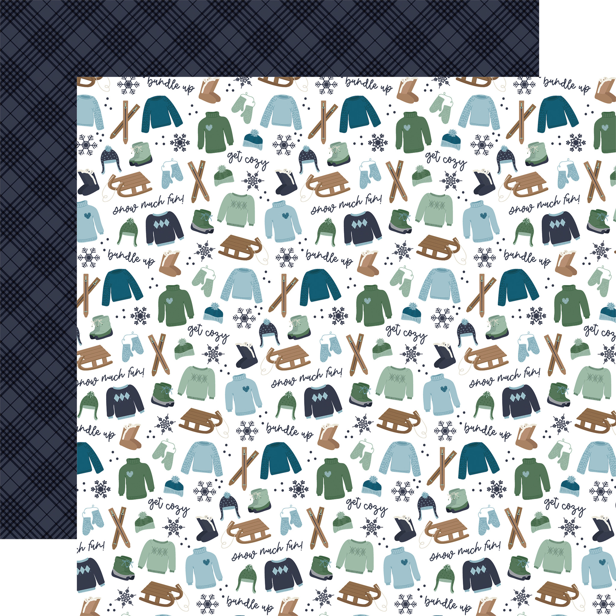 Snowed In: Snow Day 12x12 Patterned Paper - Echo Park Paper Co