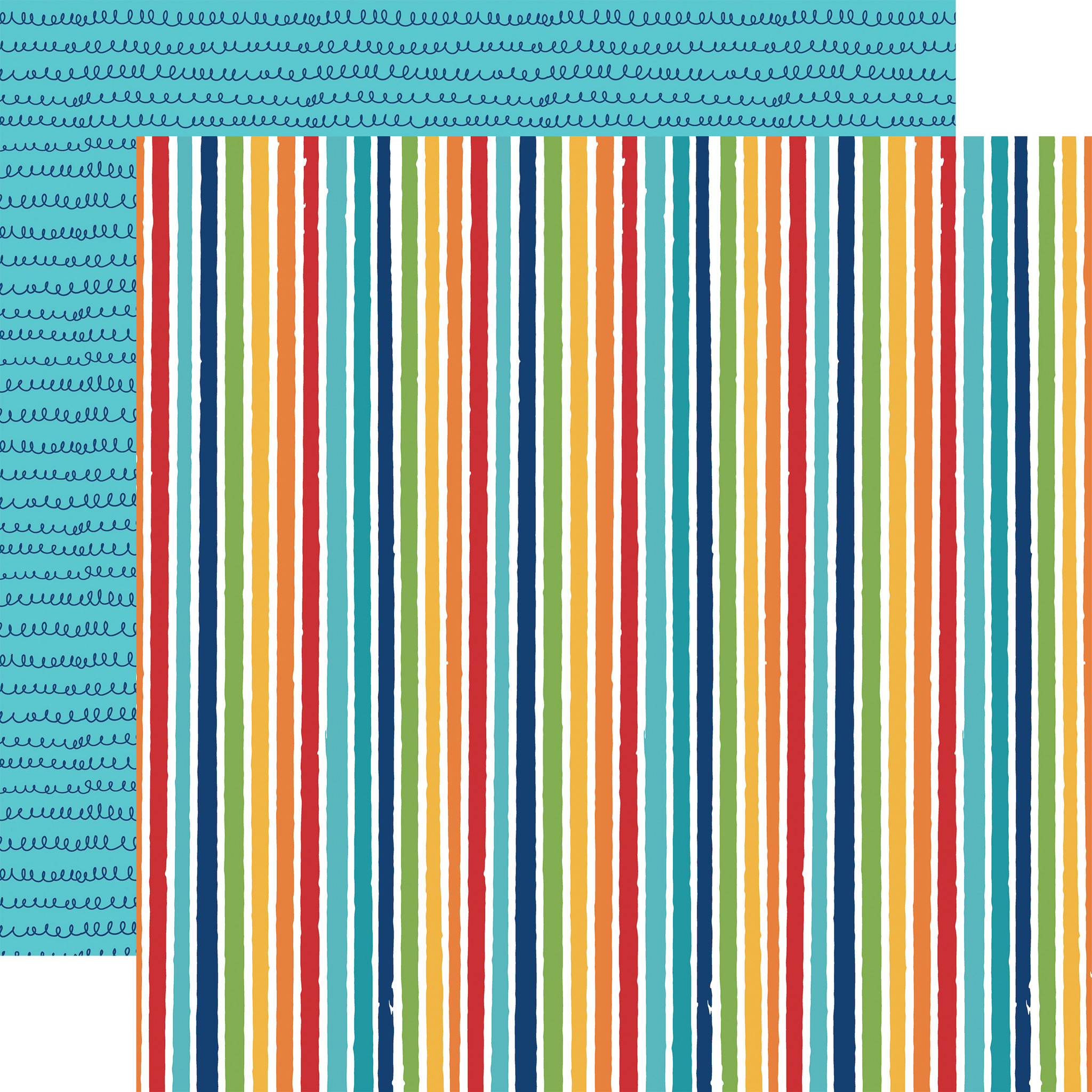 Pets: Bright Stripes 12x12 Patterned Paper - Echo Park Paper Co