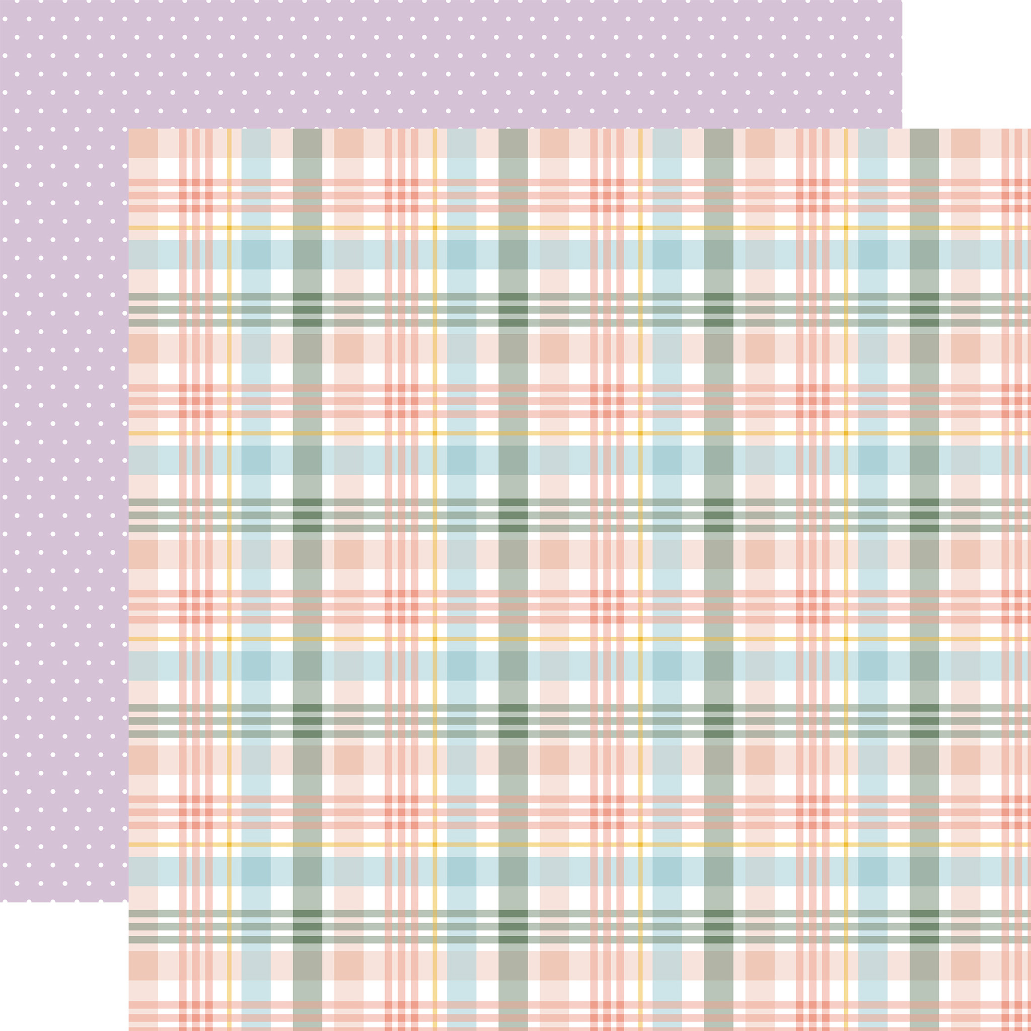 It's Spring Time: Pretty Plaid 12x12 Patterned Paper - Echo Park Paper Co