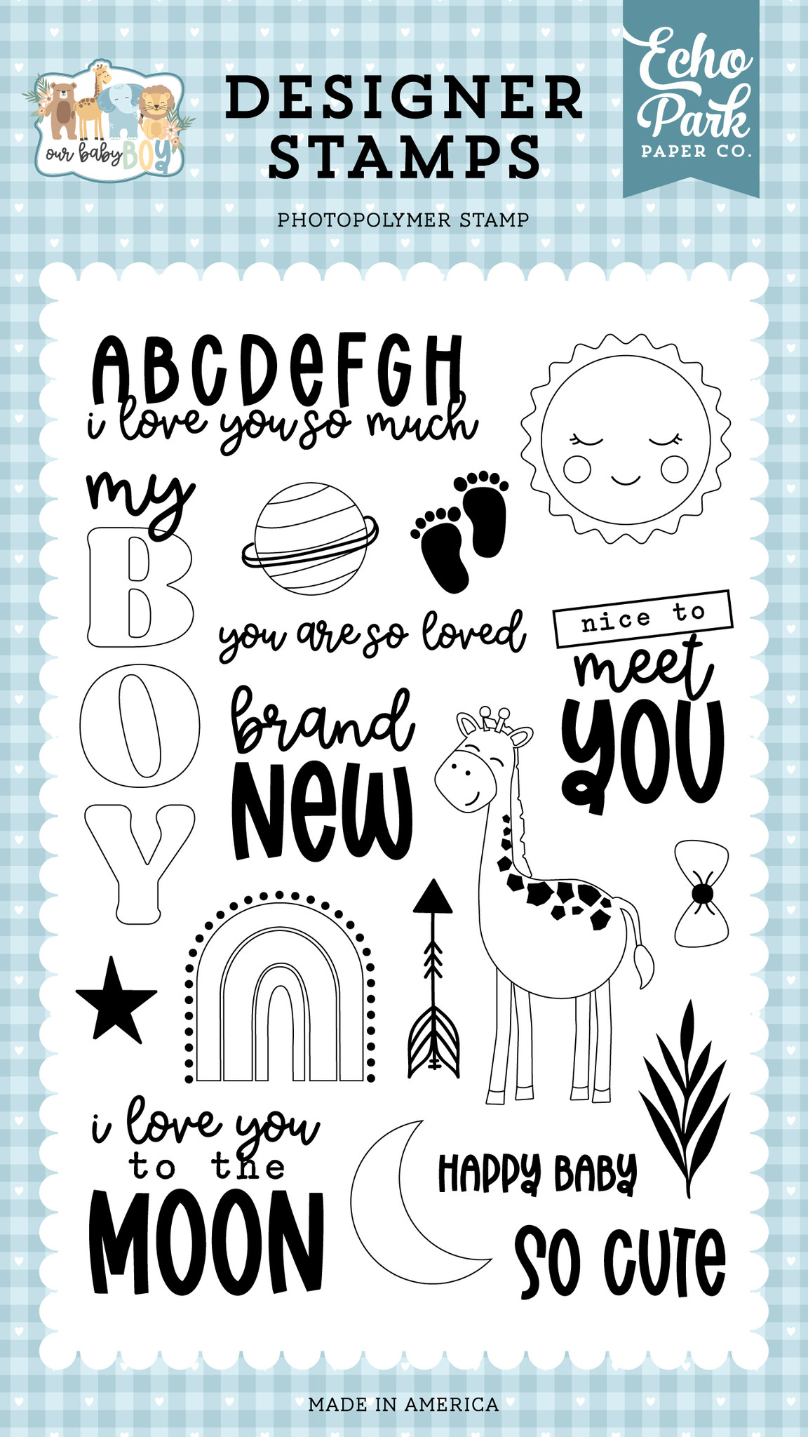 Our Baby Boy: My Boy Stamp Set - Echo Park Paper Co