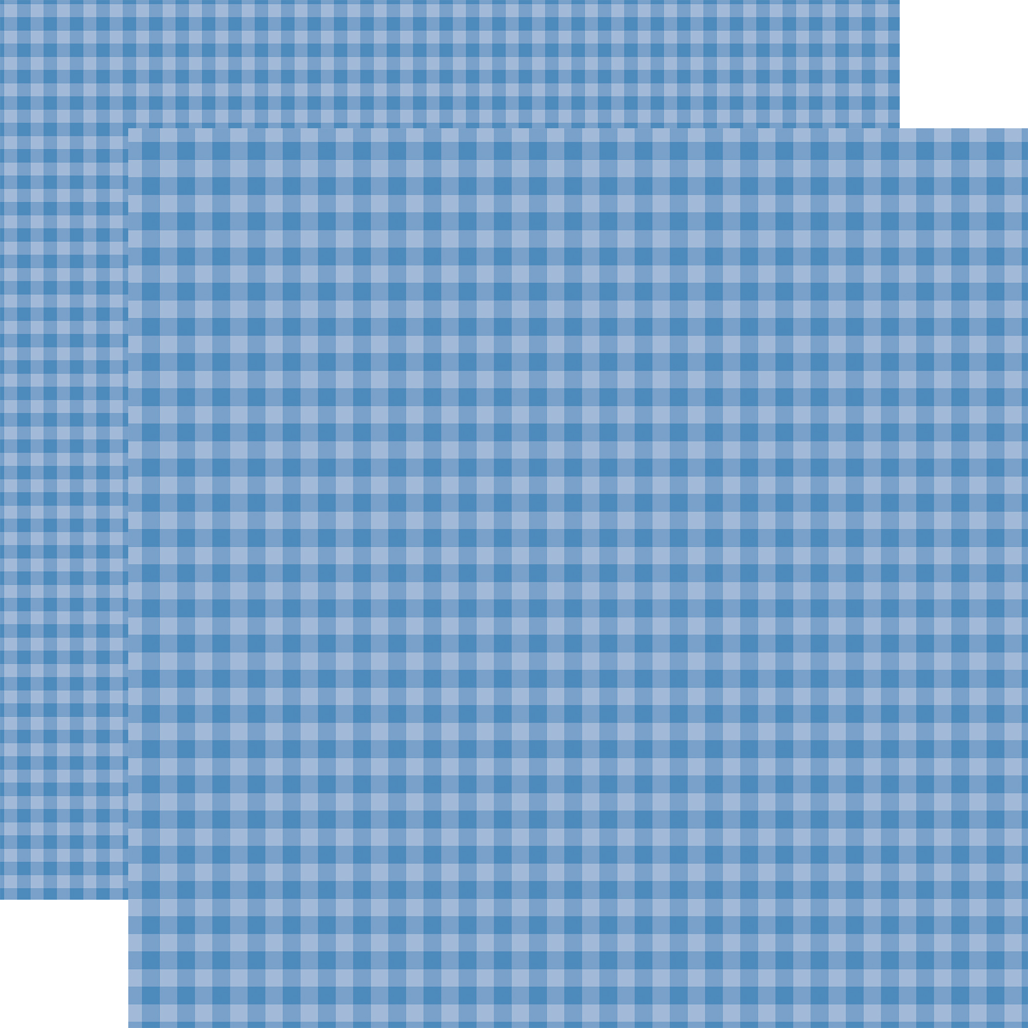 Bold Gingham: Sea Gingham 12x12 Patterned Paper - Echo Park Paper Co