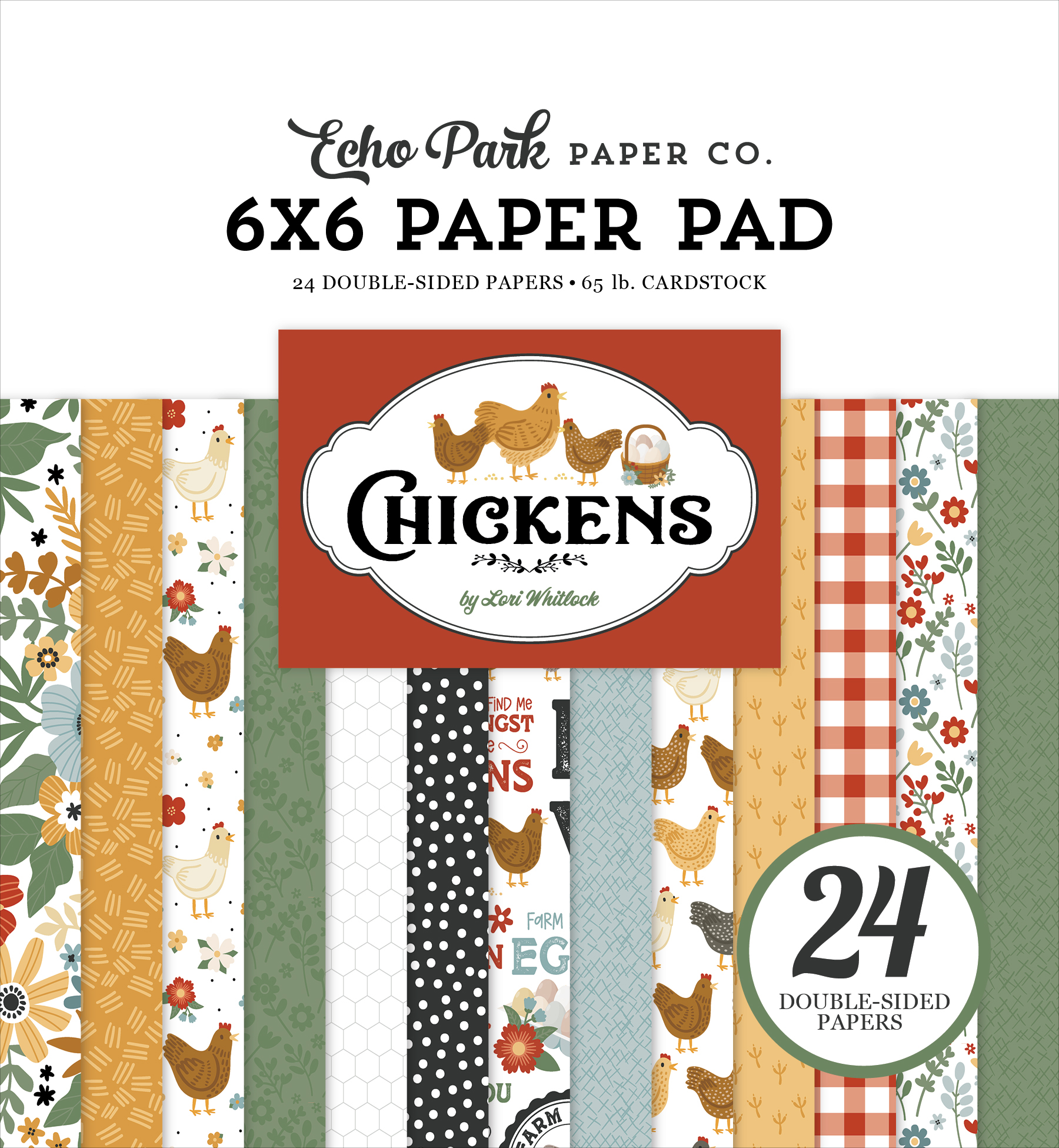 Chickens 6x6 Paper Pad - Echo Park Paper Co