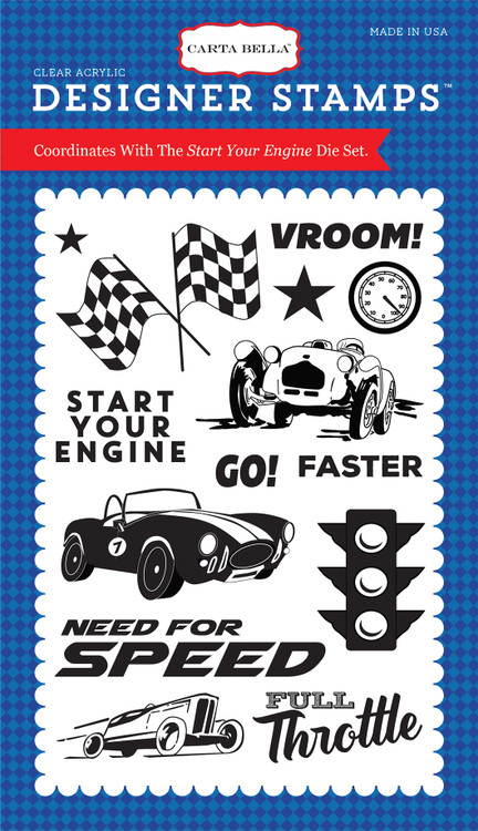 Designer Stamps: Start Your Engine 4x6 Stamp Set - Echo Park Paper Co