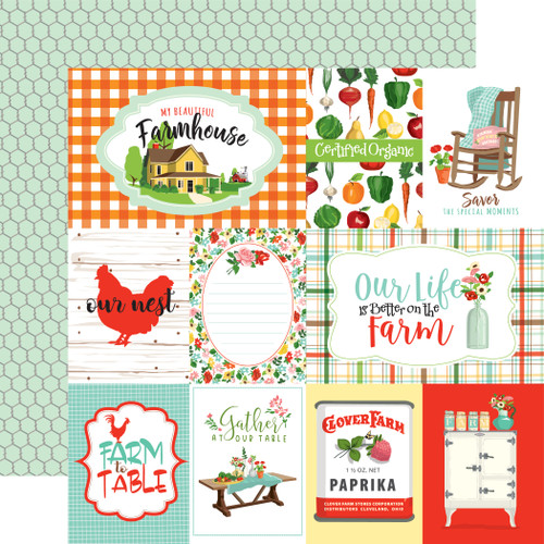 Farm to Table: Journaling Cards 12x12 Patterned Paper - Echo Park Paper Co