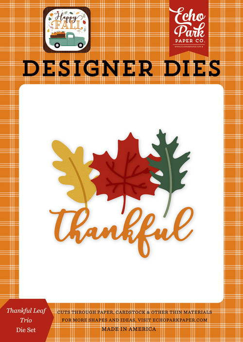 Happy Fall: Thankful Leaf Trio Medium Die Set - Echo Park Paper Co
