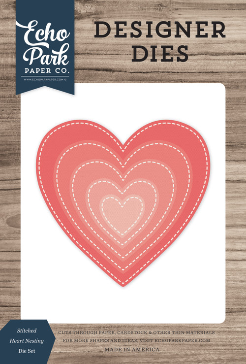 Stitched Heart Nesting Large Die Set - Echo Park Paper Co