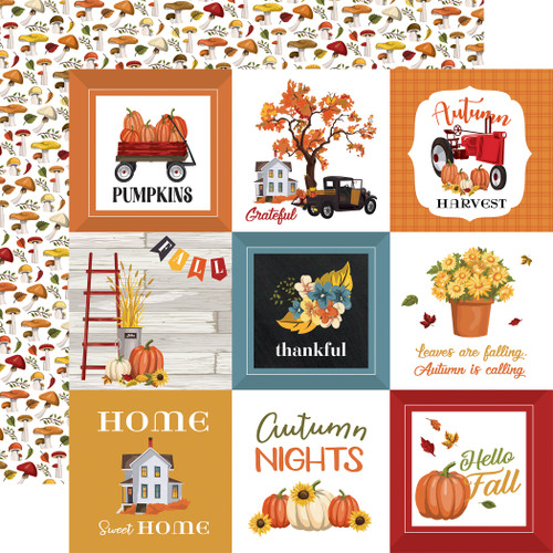 Fall Fun: 4x4 Journaling Cards 12x12 Patterned Paper - Echo Park Paper Co
