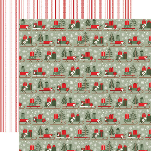 Christmas Time: Christmas Delivery 12x12 Patterned Paper - Echo Park 