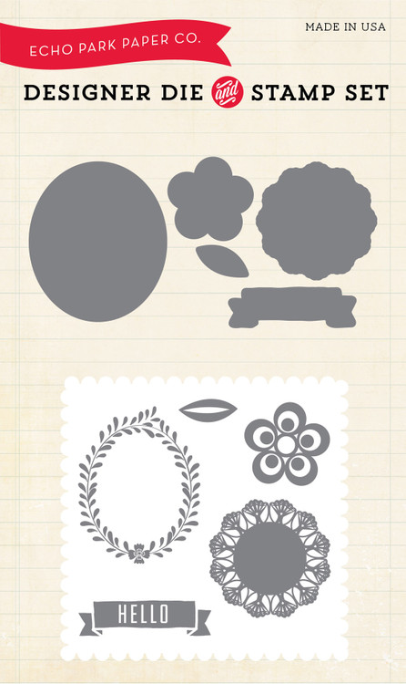 Simple Life Hello Die/Stamp Combo - Echo Park Paper Co