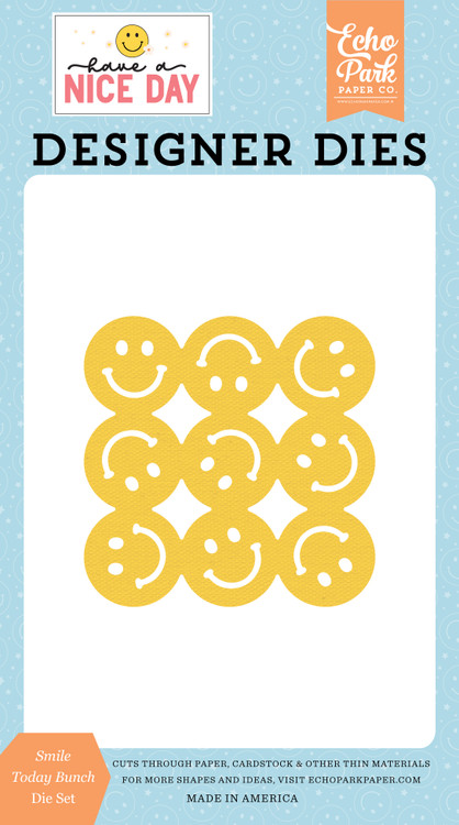 Have A Nice Day: Smile Today Bunch Small Die Set - Echo Park Paper Co