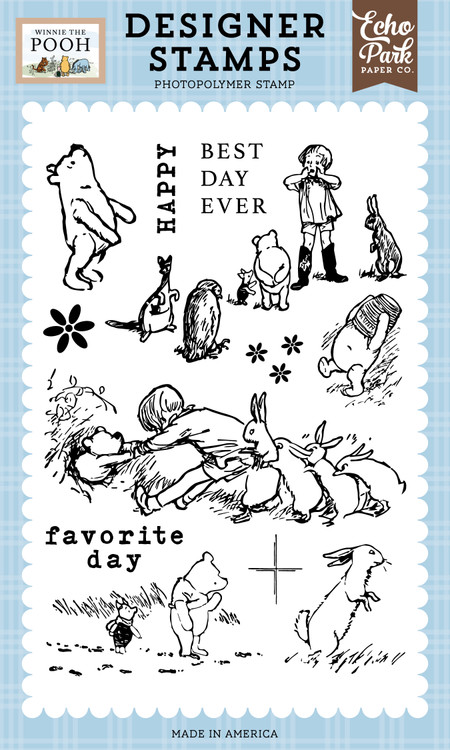 Winnie The Pooh: Favorite Day With Pooh Stamp Set - Echo Park Paper Co Winnie The Pooh: Favorite Day With Pooh Stamp Set - Echo Park Paper Co