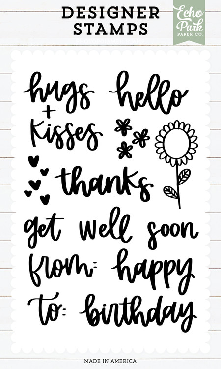 Hello Sentiments Stamp Set - Echo Park Paper Co