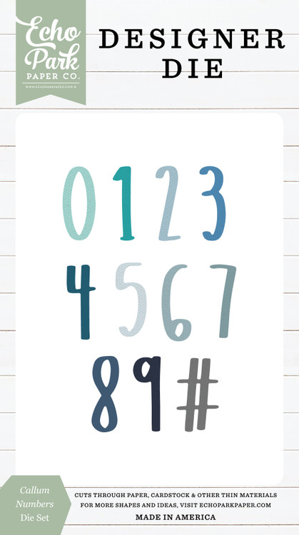 Callum Numbers Small Die Set - Echo Park Paper Co Callum Numbers Small Die Set - Echo Park Paper Co