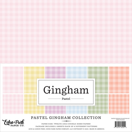 Pastel Gingham Collection Kit - Echo Park Paper Co
