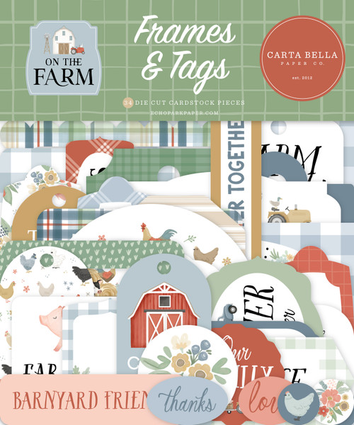 On The Farm Frames & Tags - Echo Park Paper Co