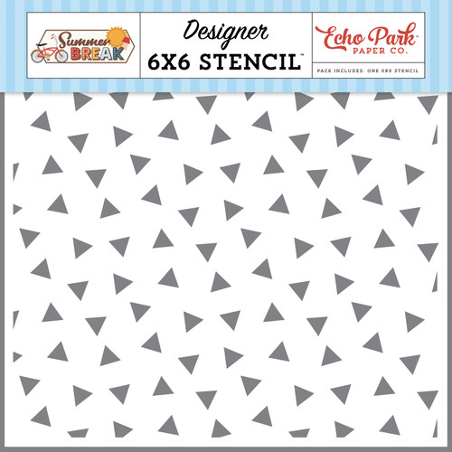 Summer Break: Triangle Toss Stencil - Echo Park Paper Co
