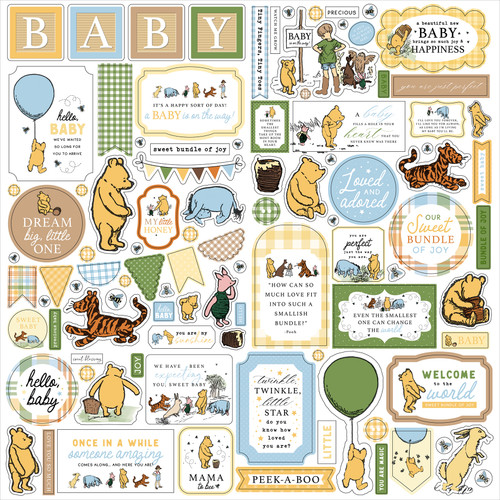Winnie The Pooh Baby Element Sticker - Echo Park Paper Co