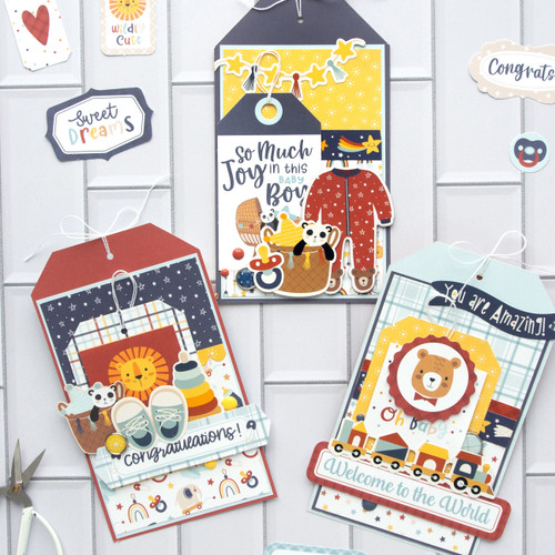 Baby On Board Boy Tags Digital Instructions - Echo Park Paper Co