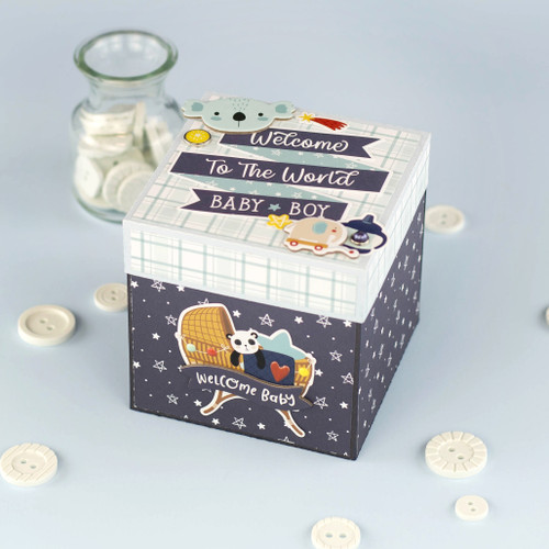Baby On Board Boy Pop Out Box Digital Instructions - Echo Park Paper Co