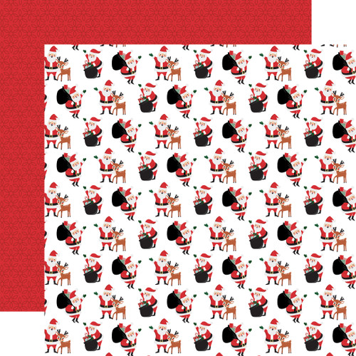 Christmas Express: Santa And Rudolph 12x12 Patterned Paper - Echo Park ...