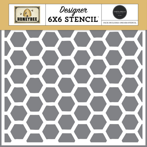 Honey Bee: Our Hive Hexagons Stencil - Echo Park Paper Co