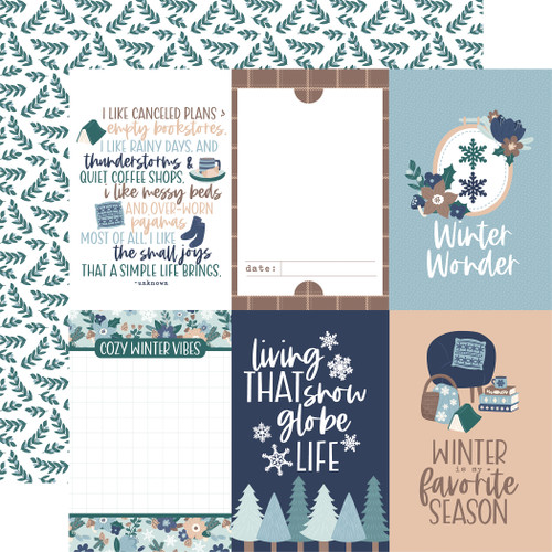 Snow Day: 4x6 Journaling Cards 12x12 Patterned Paper - Echo Park Paper Co