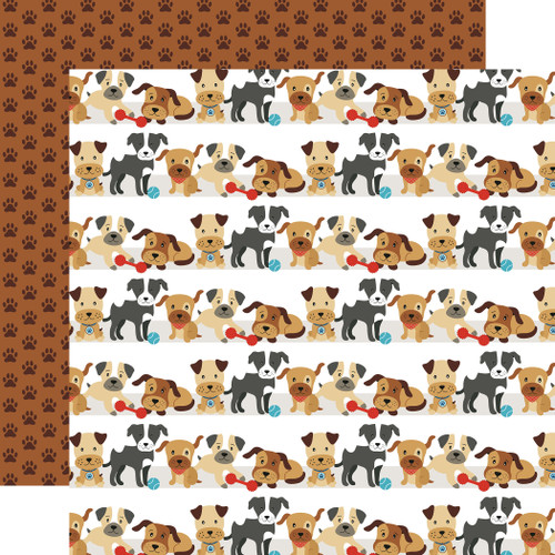 I Love My Dog: Go Fetch 12x12 Patterned Paper - Echo Park Paper Co