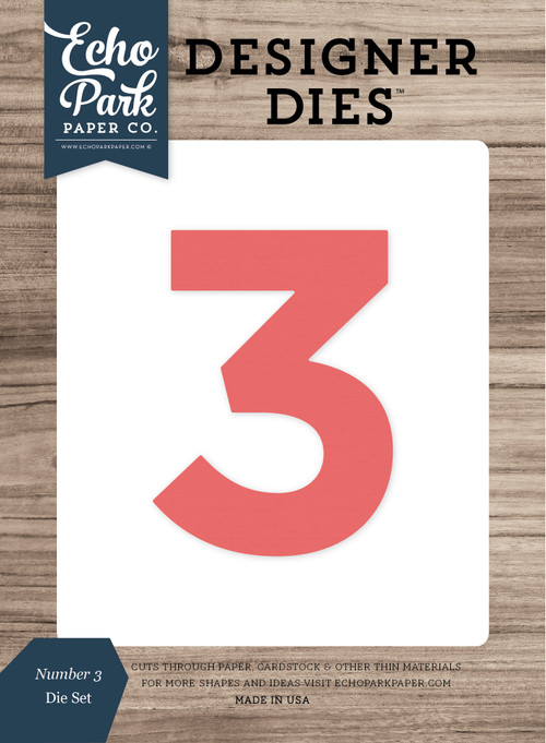 Number 3 Medium Die Set - Echo Park Paper Co