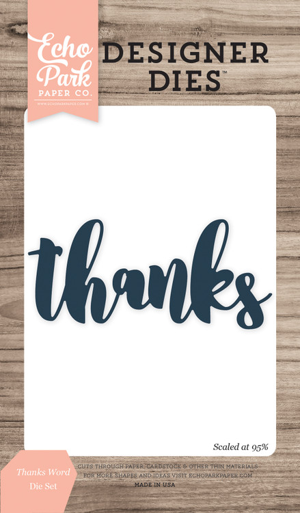 Thanks Word 2 Small Die Set - Echo Park Paper Co