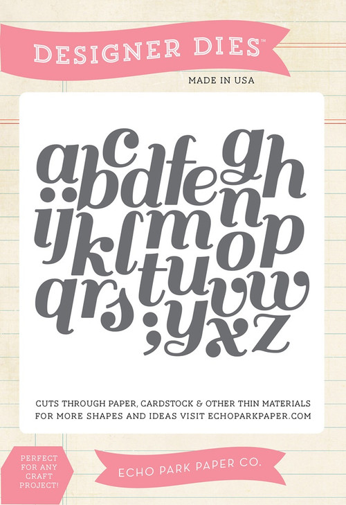 Script Alphabet Large Die Set - Echo Park Paper Co