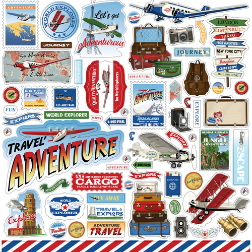 Our Travel Adventure Element Sticker - Echo Park Paper Co