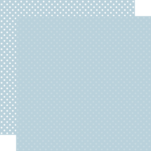 Dots & Stripes: Sky Blue Dots 12x12 Patterned Paper - Echo Park Paper Co