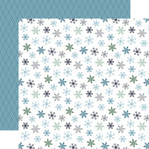 Snowed In: Shivering Snow 12x12 Patterned Paper - Echo Park Paper Co
