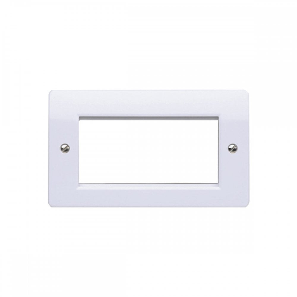 Logic Plus K184WHI 2 Gang 4 Module Euro Plate MK Electric