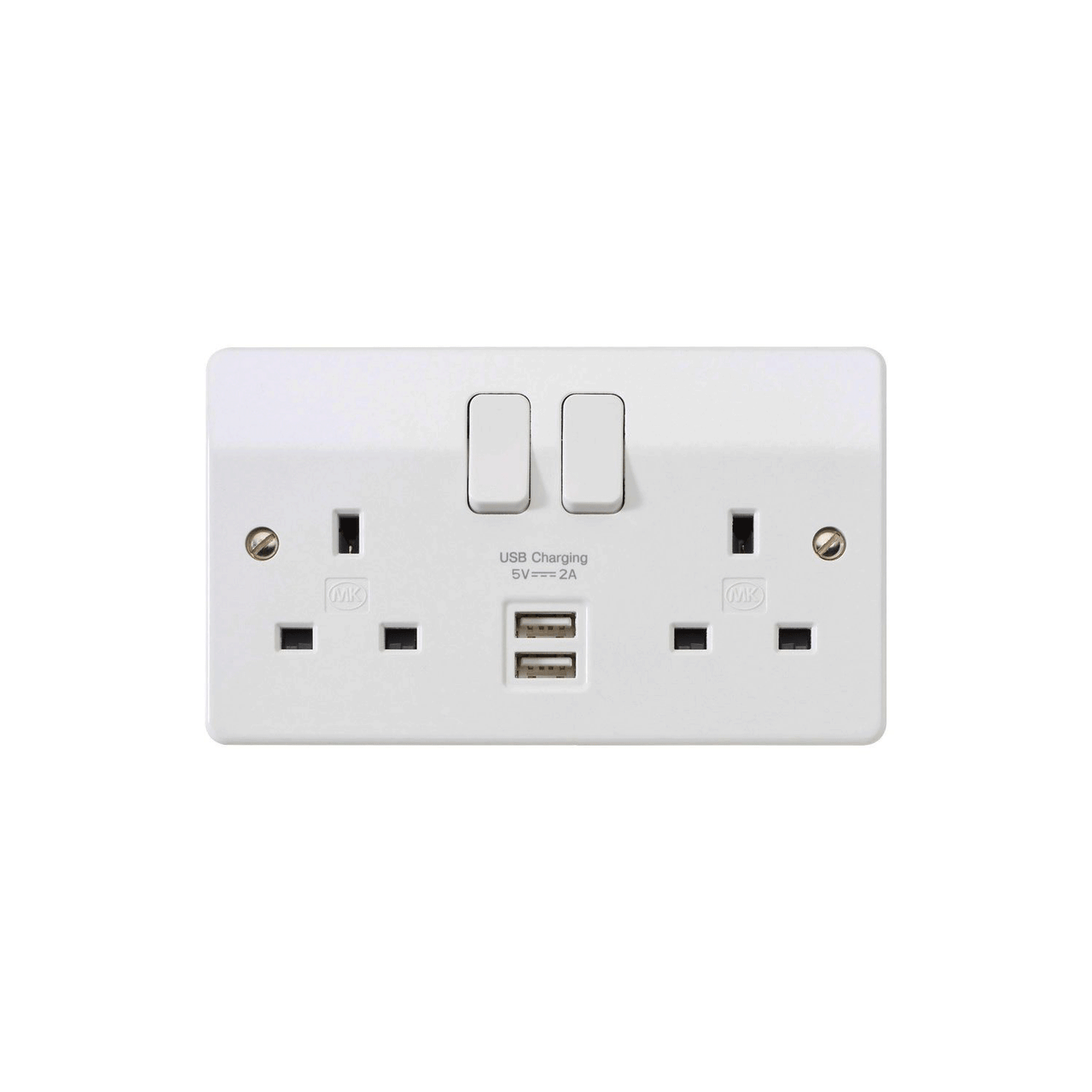 ABB Millenium 2 Gang 13 Amp Socket Outlet DP in Stainless Steel AM239147-ST