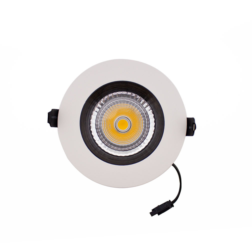 30W Dimmable Recessed LED Downlight 4000K IP40 in Matt White