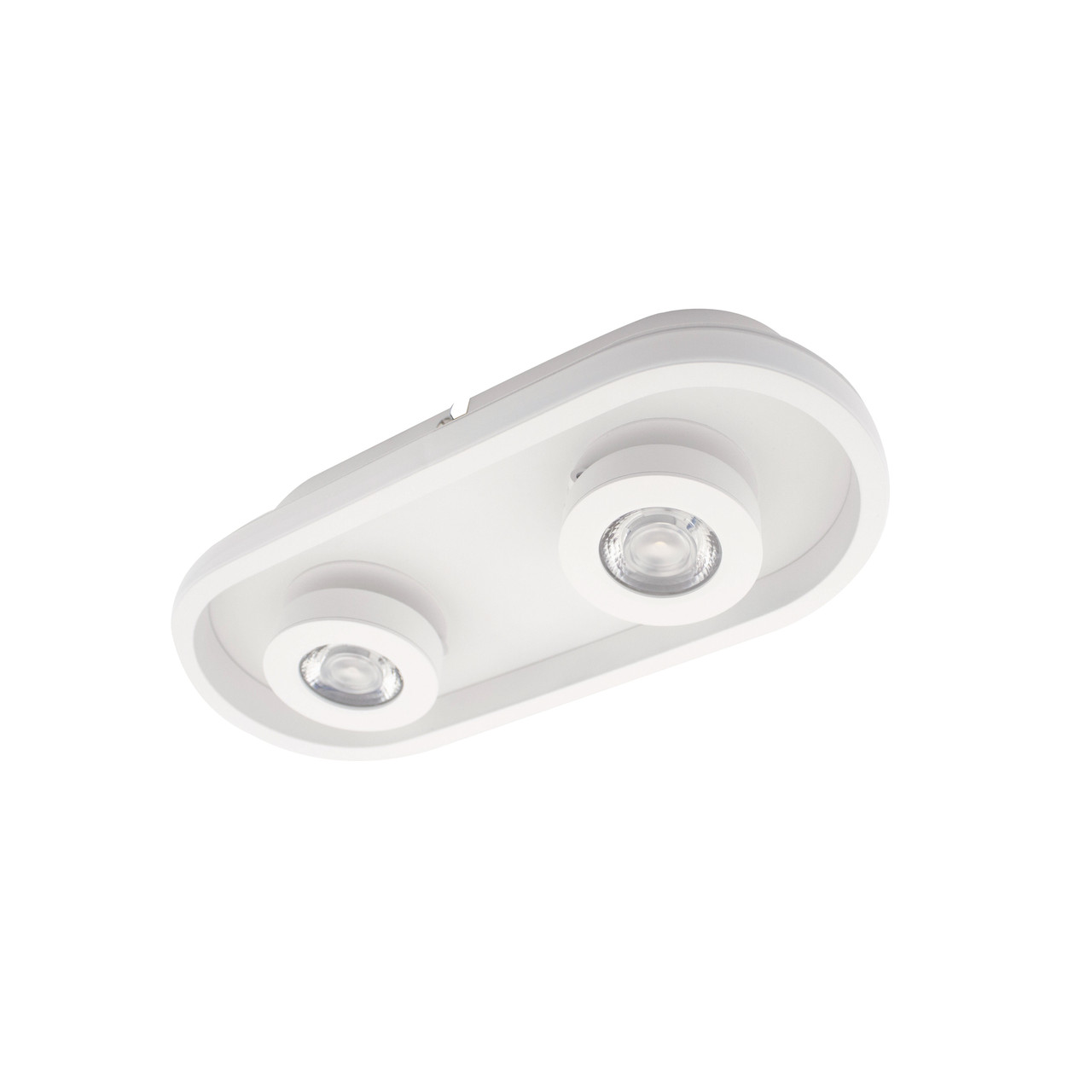 LED Twin Spotlight with Illuminating Base - 1400lm Output and Sleek Design