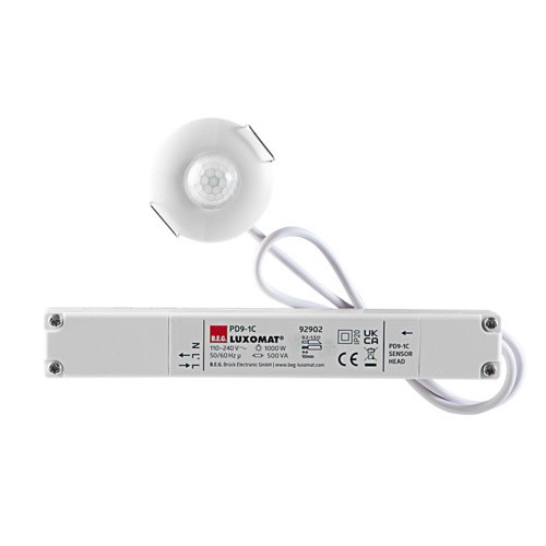 Luxomat 360Â° Mini Flush Mount PIR Detector PD9 Range