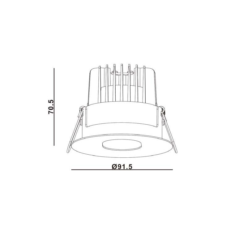 Adjustable 10W IP20 Dimmable Baffle Oval LED Downlight