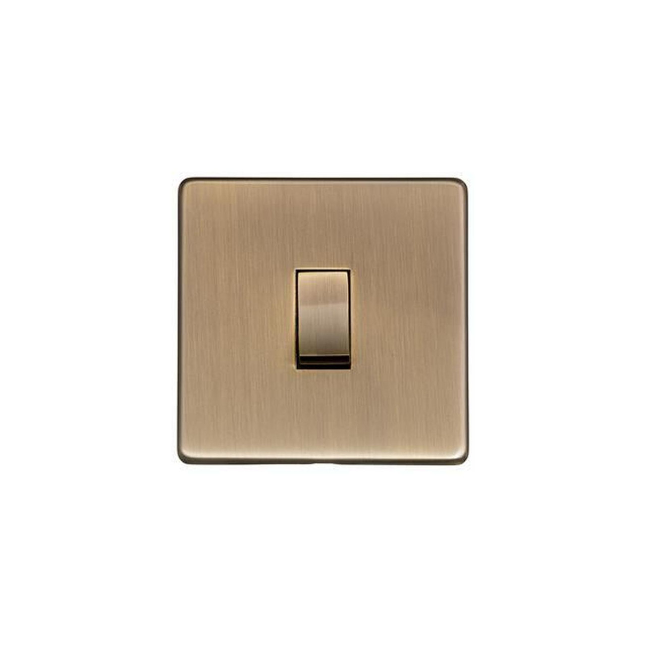 Studio Range 1 Gang Rocker Switch in Antique Brass