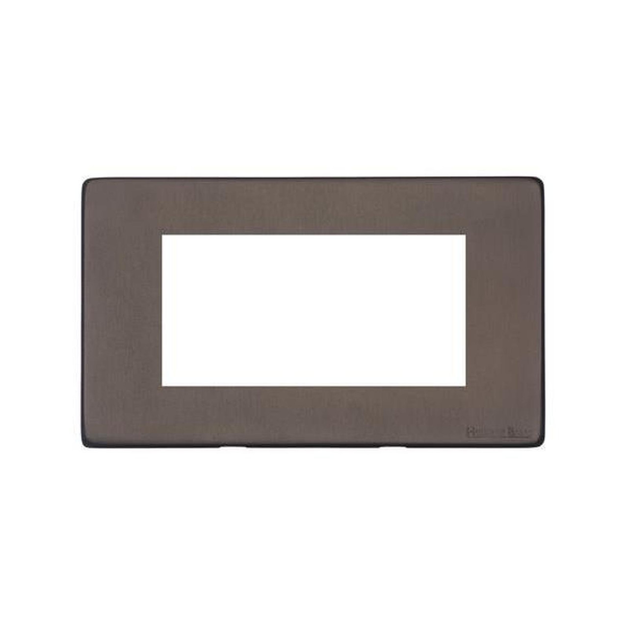 4 Module Euro Plate in Matt Bronze | Arrow Vintage Range