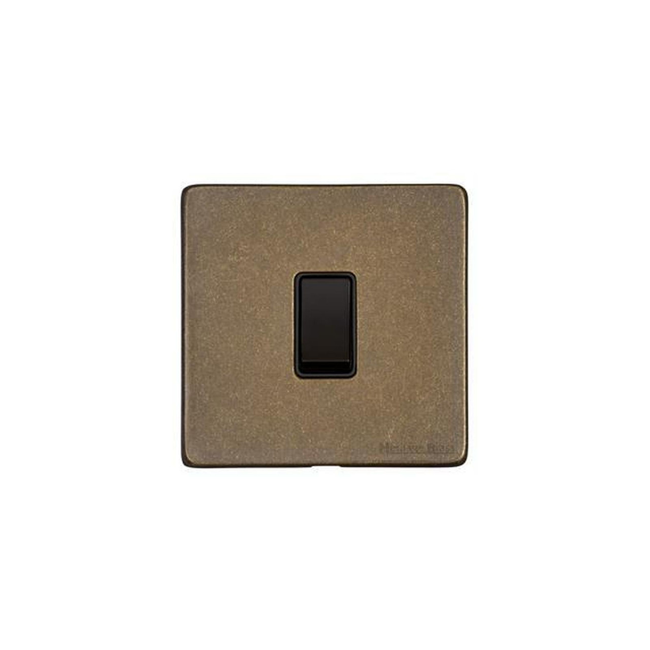 1 Gang Rocker Switch (10 Amp) in Rustic Brass Vintage Range