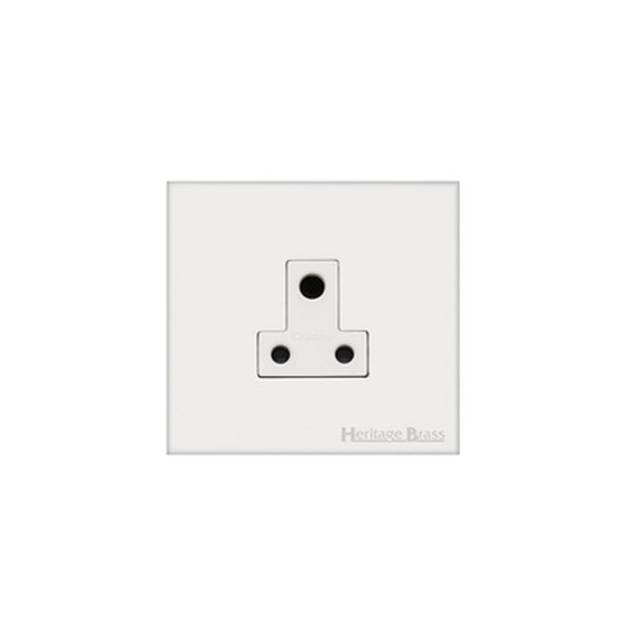 5 Amp 3 Round Pin Socket in Matt White Windsor Range