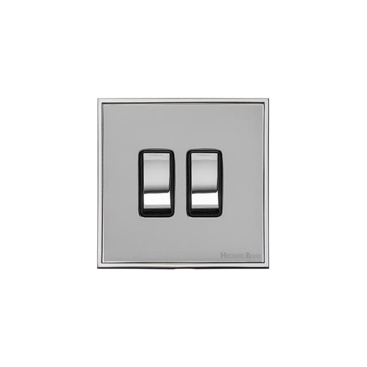 2 Gang Rocker Switch (10 Amp) in Polished Executive Range