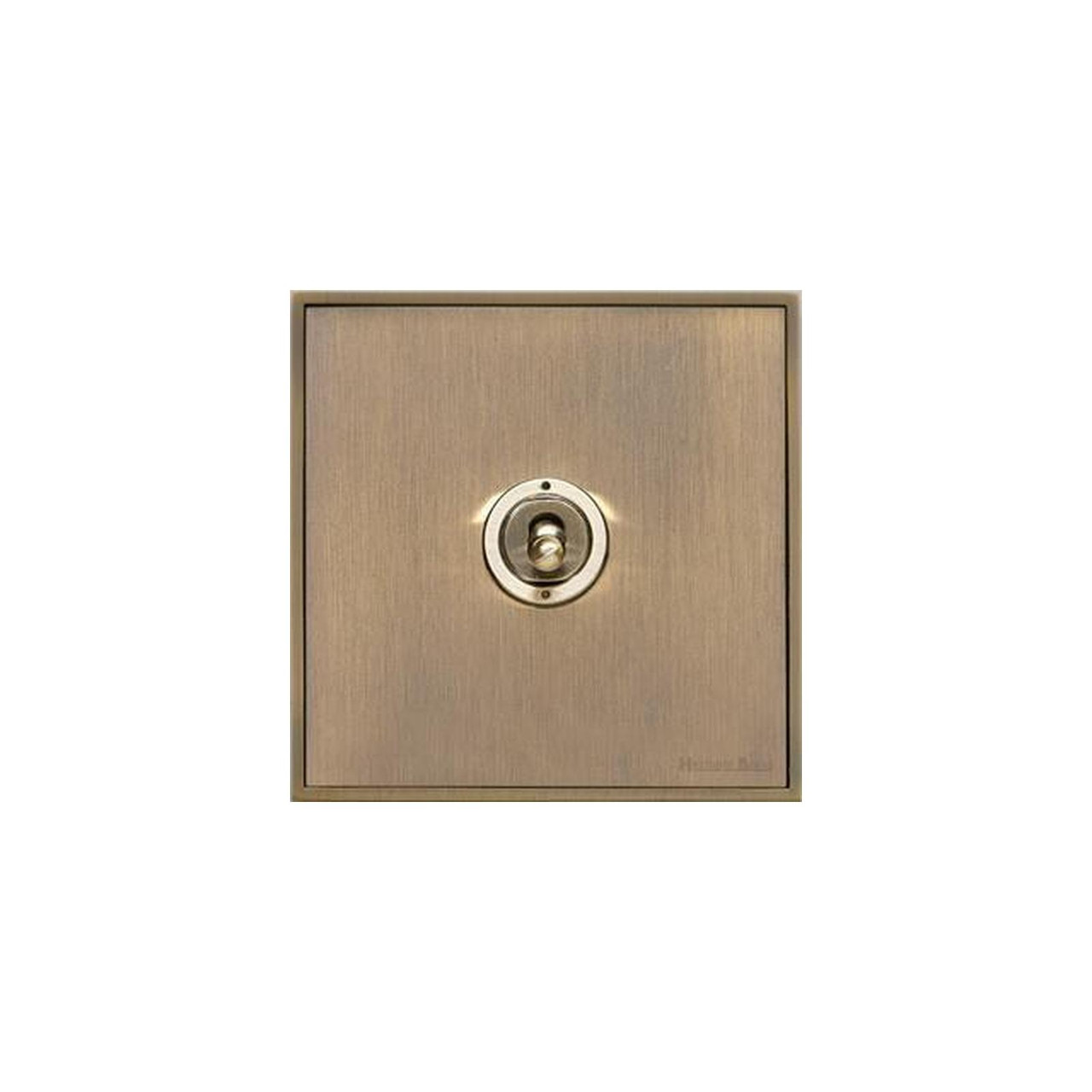 1 Gang Toggle Switch in Antique Brass Executive Range