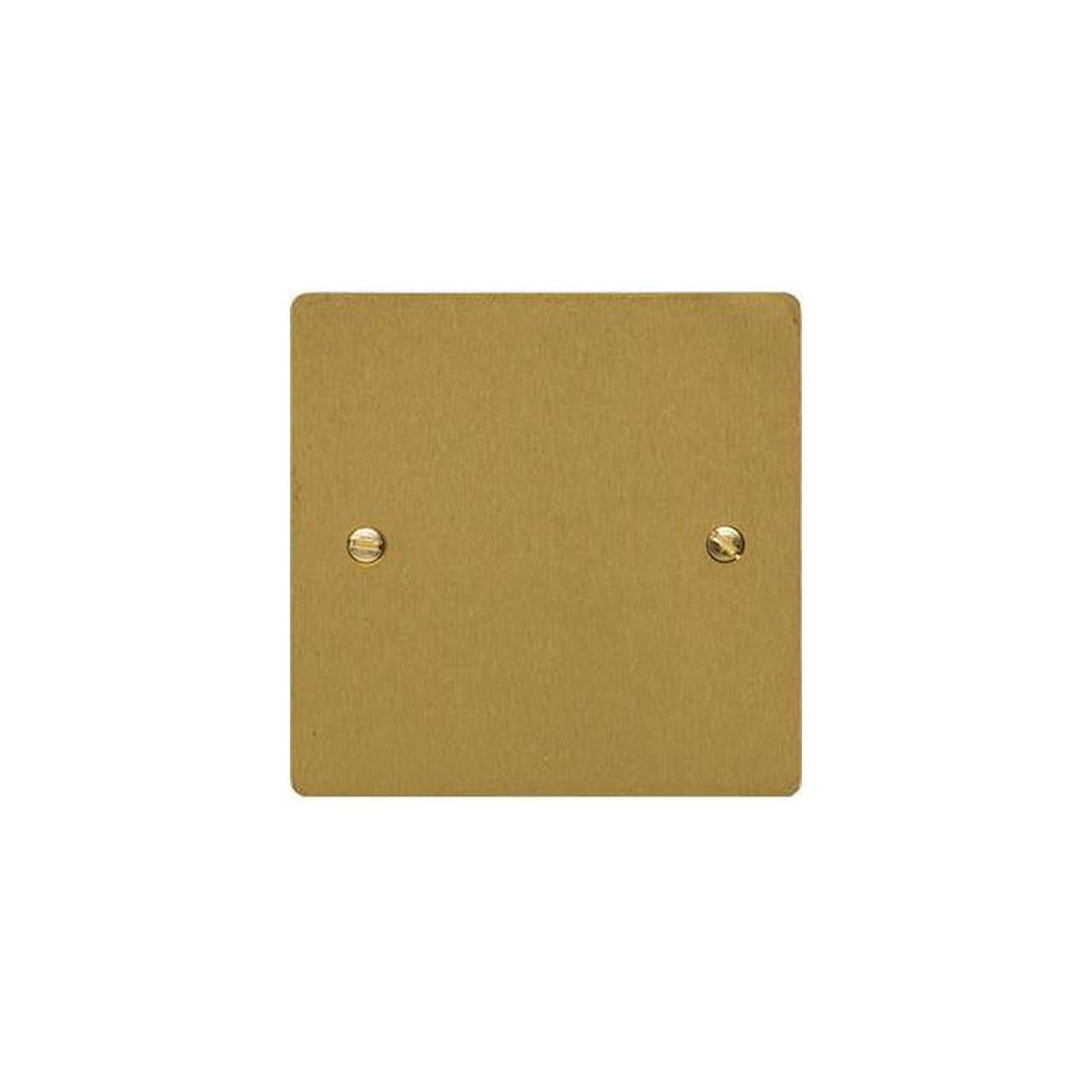 Single Blank Plate in Satin Brass Elite Flat Plate Range
